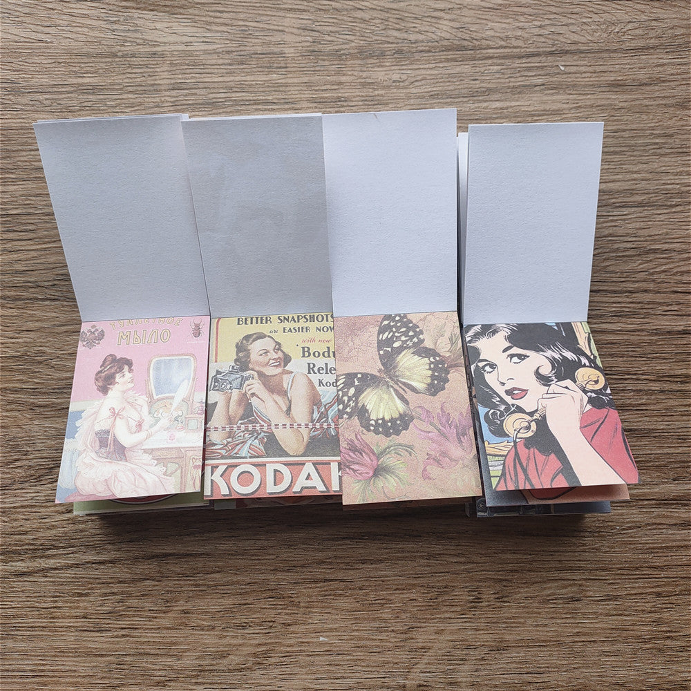 Vintage Mini Sticker Book Comics Butterfly Magazine Scrapbook Sticker ...