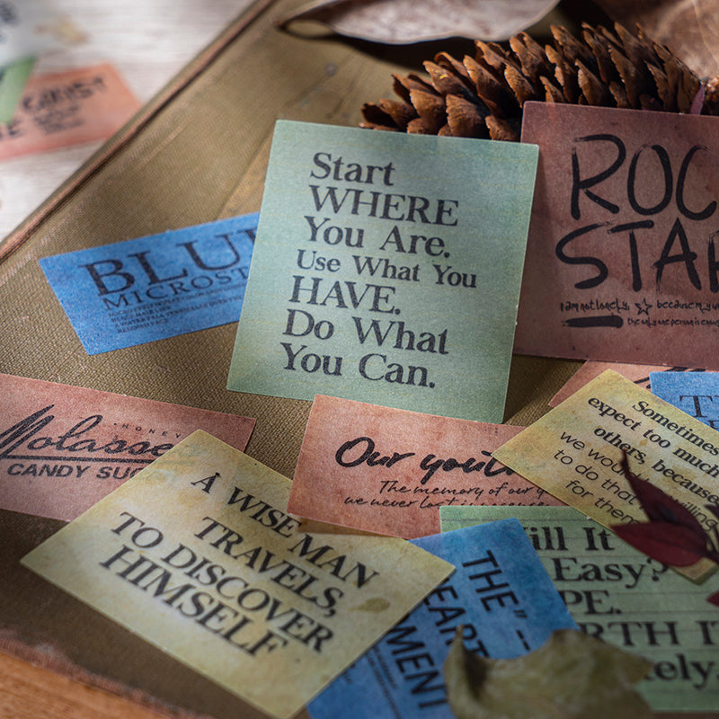 Vintage Vellum Quote Papers 120PCS for Scrapbook and Junk Journal ...