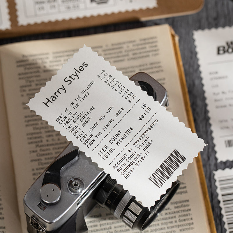 YUXIAN Classic Retro Receipt Scrapbook Paper 60PCS for Collage Journal ...