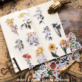 Vintage Botanical Vellum Flower Stickers for Scrapbooking Journal ...