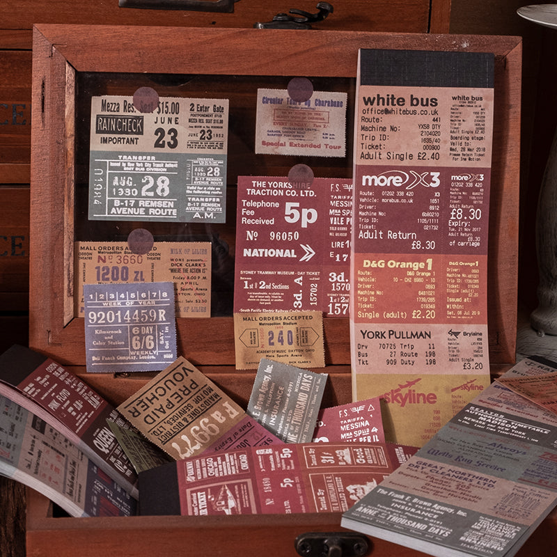 Vintage Ticket Decorative Notepads For Scrapbook and Junk Journal ...