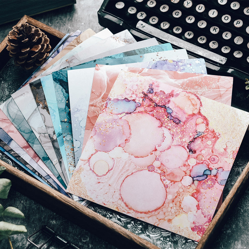 Marble Scrapbook Paper Pad for Art Journal – ViVi Stationery
