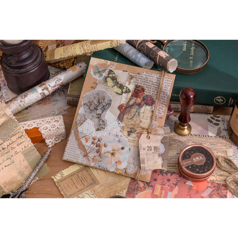 MO CARD Miss Essay Vintage Scrapbook Paper 90PCS for Collage Journal ...