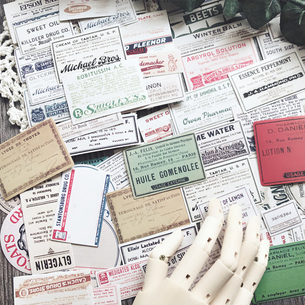 Vintage Label Stickers For Scrapbooking and Art Journal 70PCS – ViVi ...