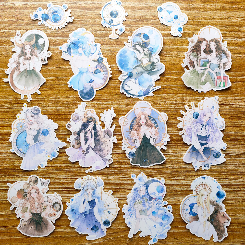 MING Zodiac Girl Stickers for Scrapbooking and Art Journal – ViVi ...
