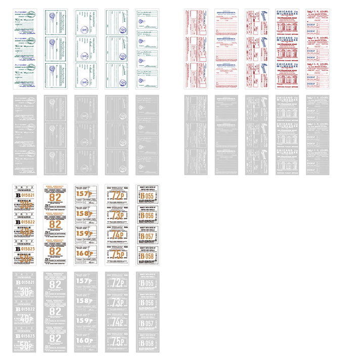 Vintage Fading Ticket Office Decorative Vellum Papers for Scrapbook ...