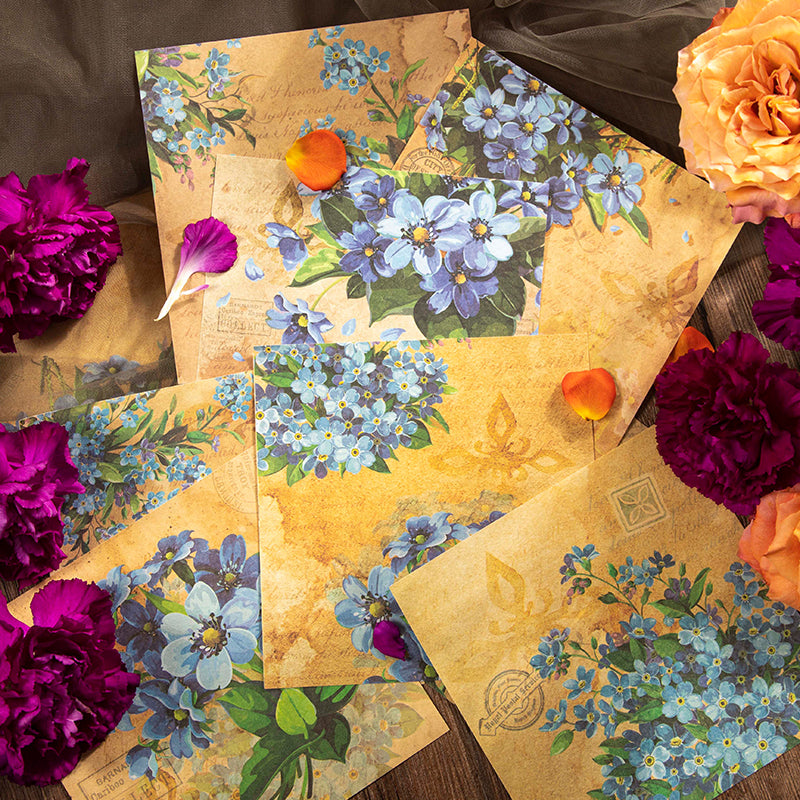 Retro Flowers Scrapbook Paper for Art Journal and Card Making – ViVi ...