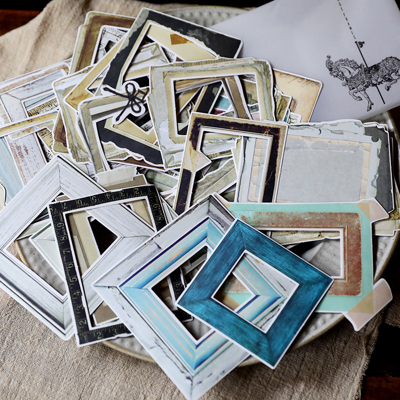TZ Vintage Frame Stickers 35PCS for Scrapbook and Junk Journal – ViVi ...