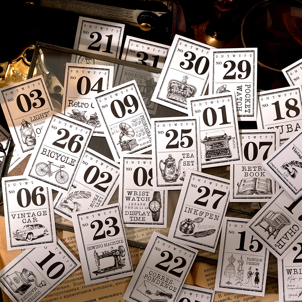 Calendar Sticker Book for Scrapbooking and Art Journal – ViVi Stationery