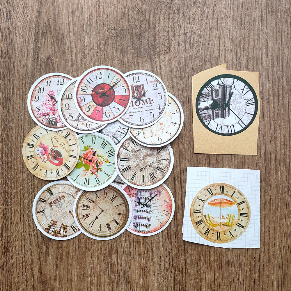 Vintage Style Decorative Clock Face Stickers – ViVi Stationery