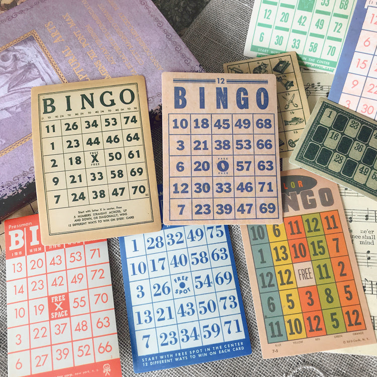 ZX Vintage Bingo Card Stickers for Scrapbooking and Junk Journal – ViVi ...