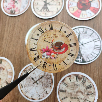 Vintage Style Decorative Clock Face Stickers – ViVi Stationery