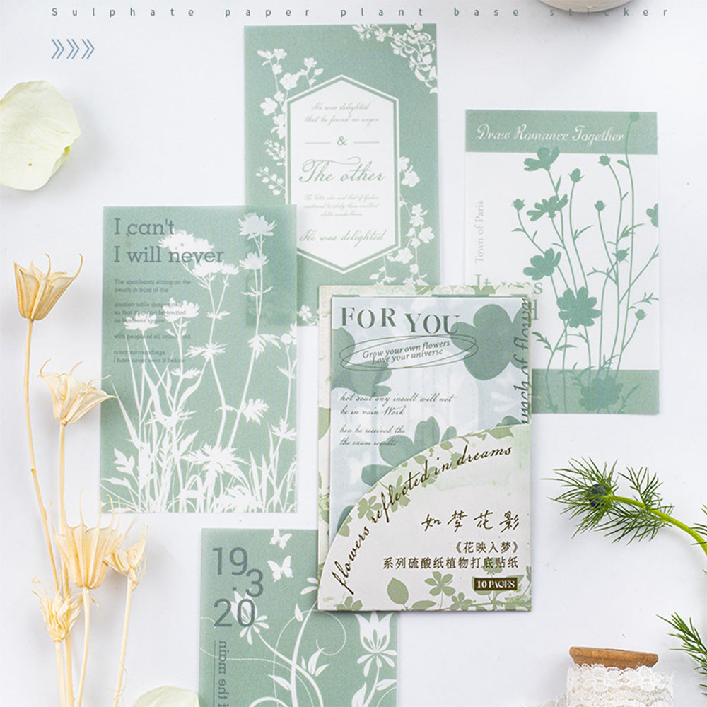 Botanical Vellum Sticker for Scrapbooking and Art Journal – ViVi Stationery