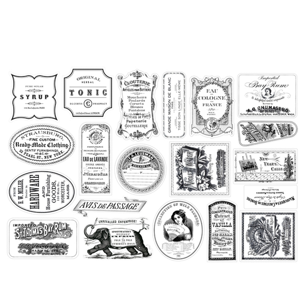 Vintage Vellum Logo Stickers 20PCS for Scrapbook and Art Journal – ViVi ...