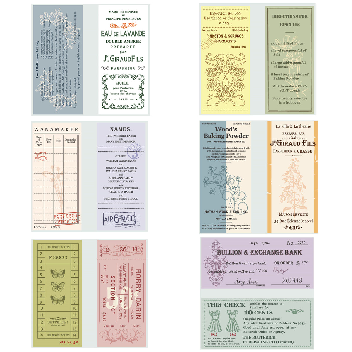 Vintage Memo Paper 60PCS for Scrapbook and Junk Journal – ViVi Stationery