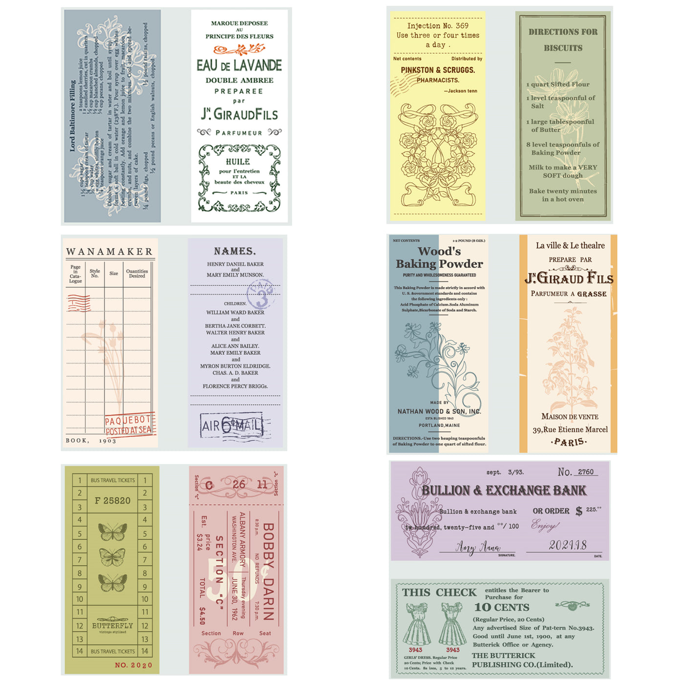 Vintage Memo Paper 60PCS for Scrapbook and Junk Journal – ViVi Stationery