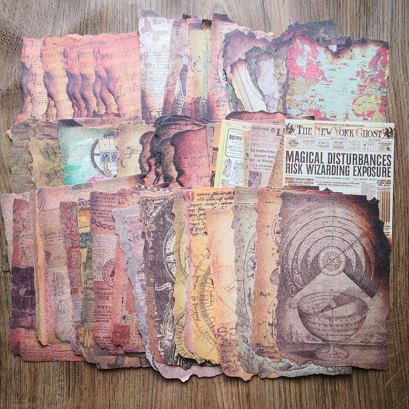 Vintage Burn Mark Paper for Junk Journal and Scrapbooking – ViVi Stationery