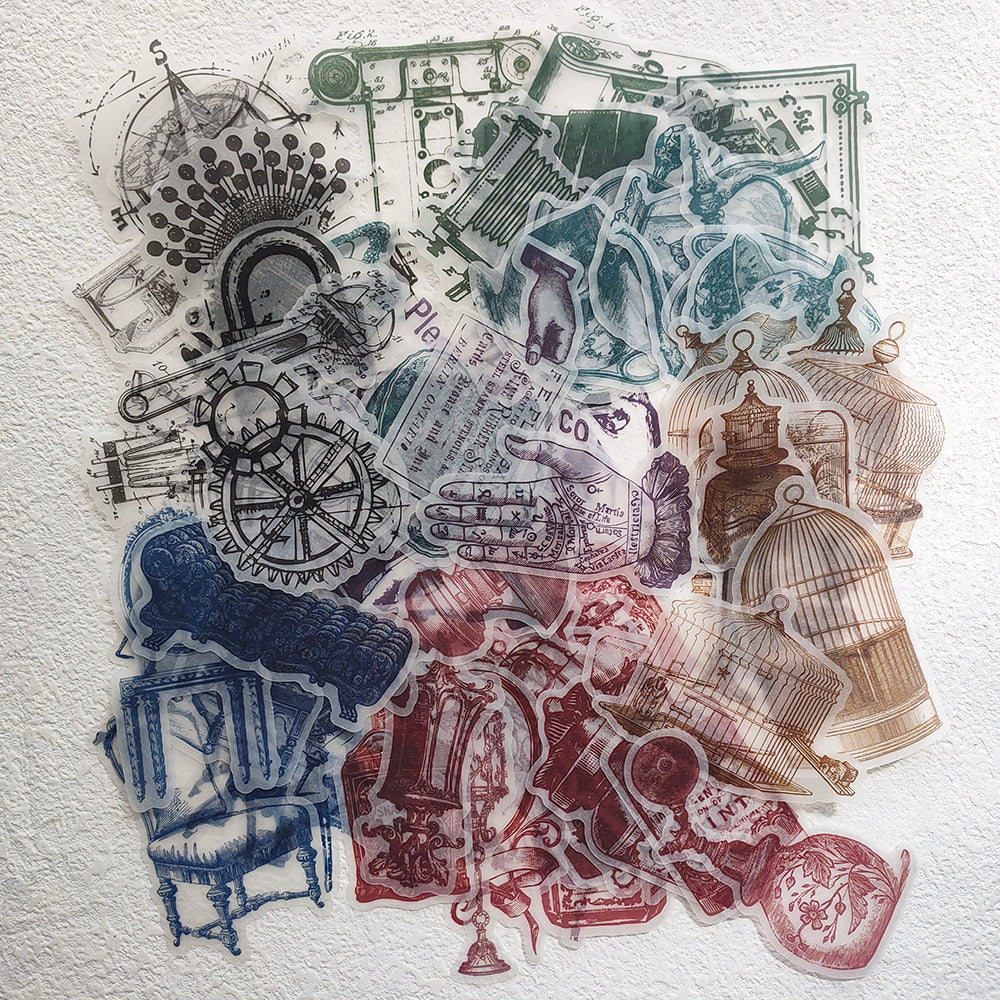 Vintage Vellum Stickers 80PCS for Scrapbook and Junk Journal – ViVi ...