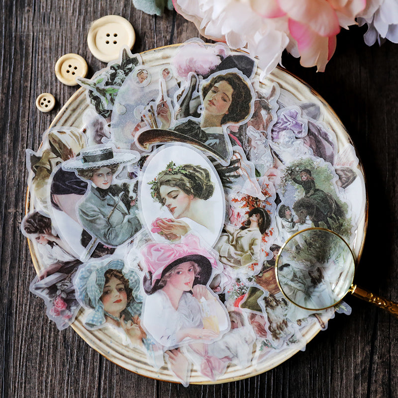Vintage Women Stickers 56PCS for Scrapbook and Junk Journal – ViVi ...