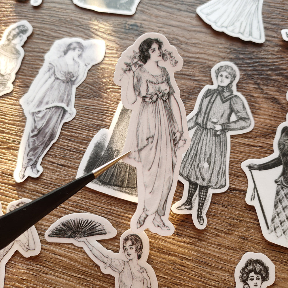 Vintage European Lady Stickers for Junk Journal and Scrapbooking – ViVi ...