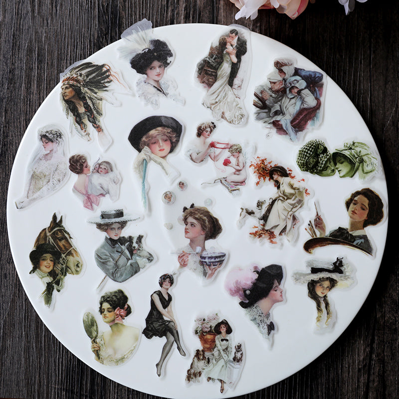 Vintage Women Stickers 56PCS for Scrapbook and Junk Journal – ViVi ...